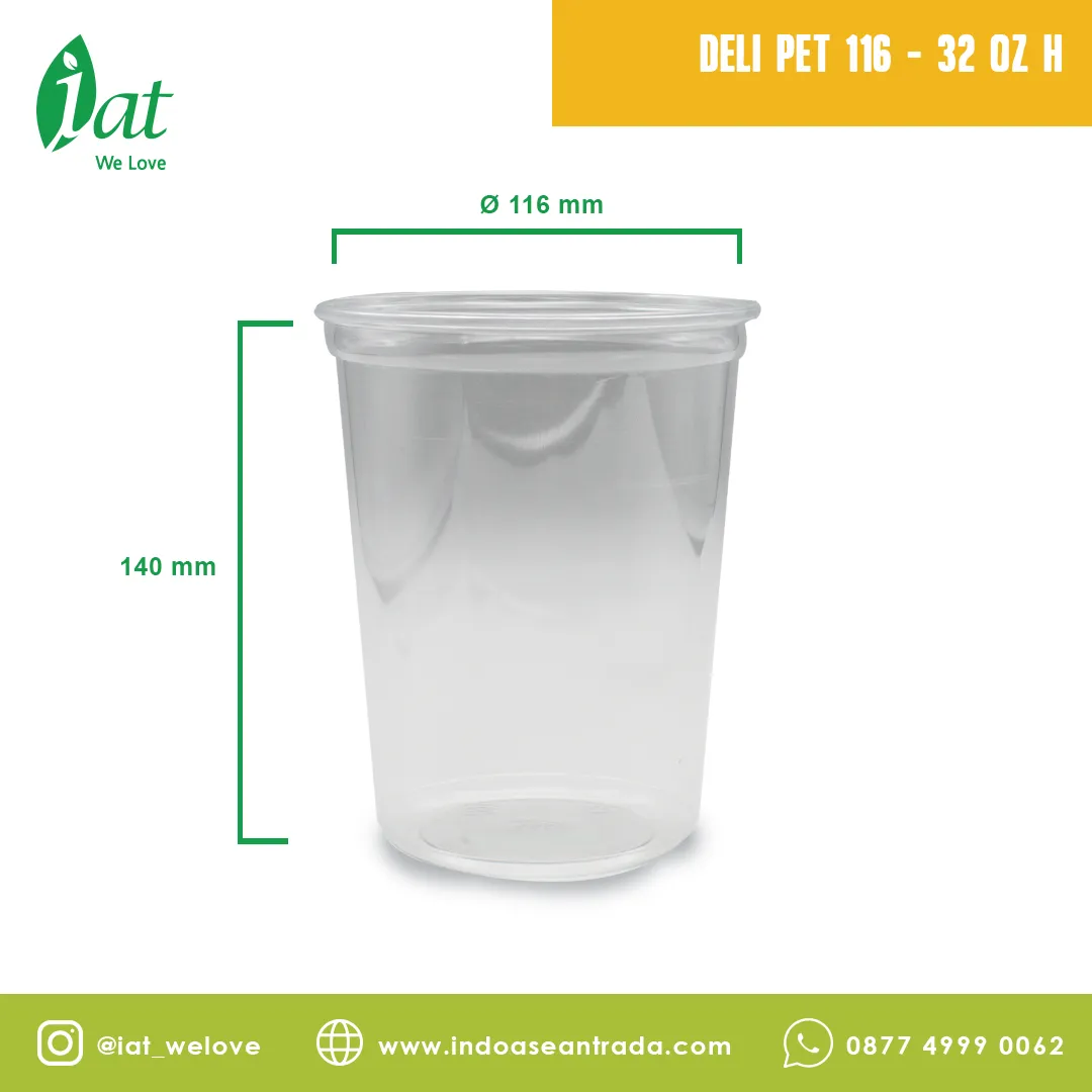 Deli 32 OZ Container | Fruits / Salad Container | Indo Asean Trada