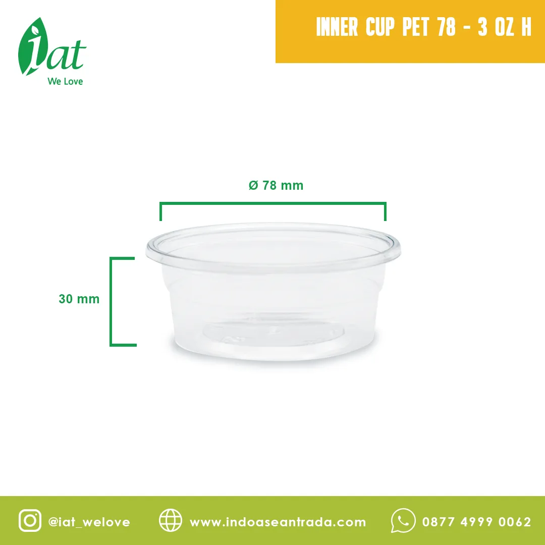 Double Lock Inner Cup 3 oz (D78 - 90 ml) | Fruits / Salad Container ...