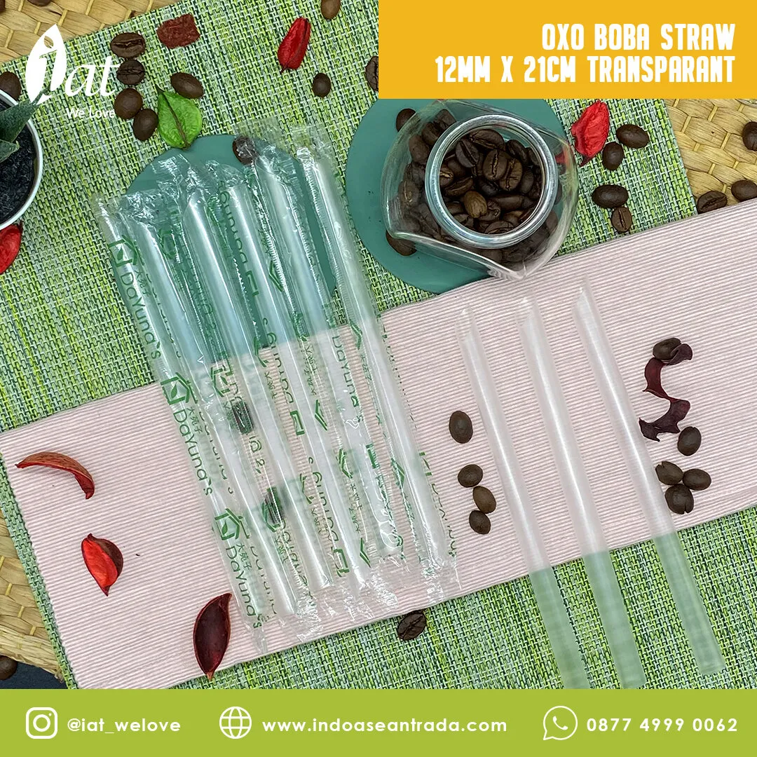 OXO Boba Straw 12MM X 21CM Transparant Wrapping Film | Eco Friendly ...